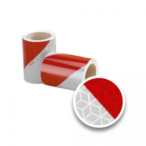 Bandes adhésif réfléchissant rouge et blanc