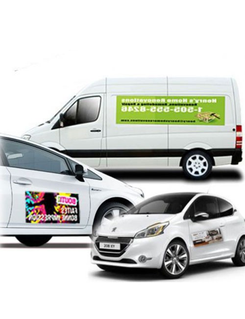 Kit publicitaire autocollant véhicule – 2 côtés + arrière avec ...